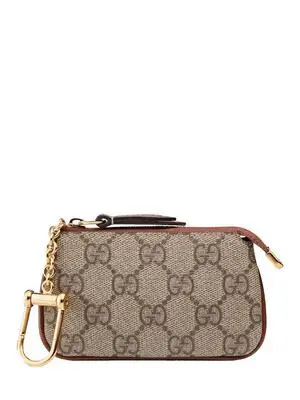 Gucci Gg Supreme Key Pouch - Beige/ebony