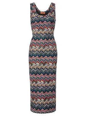 Missoni Zigzag Lamé Midi Dress - Multicoloured