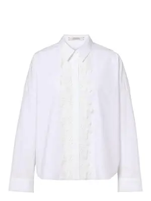 Dorothee Schumacher Lace-trimmed Poplin Blouse - White
