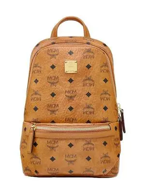 Mcm Aren Visetos Sling Bag - Cognac