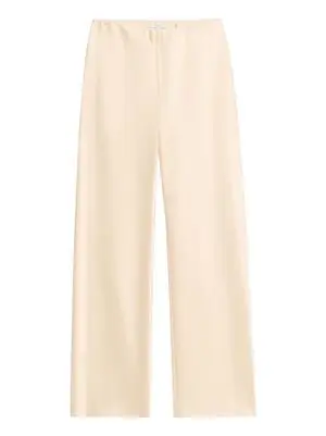 Vince Vince Fluid Bias-Cut Crushed Satin Pants Ivory