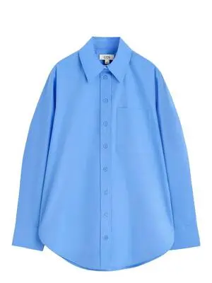 Cos Pima Cotton Tailored Shirt - Blue