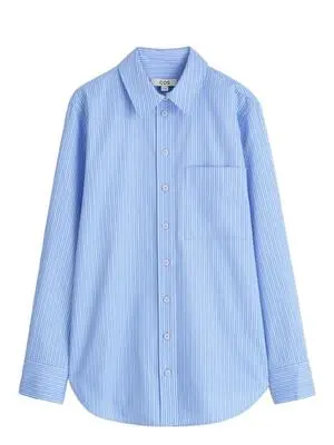 Cos Tailored Pima Cotton Shirt - Blue