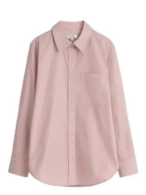 Cos Pima Cotton Tailored Shirt Pink