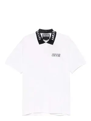 VERSACE Logobrush-collar Polo Shirt