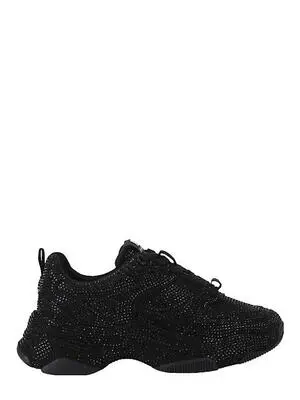 Kurt Geiger Luster Crystal-embellished Low-top Trainers - Black