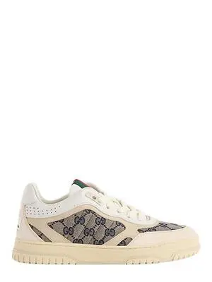 Gucci Re-Web Monogram Canvas Trainers Ivory Beige White