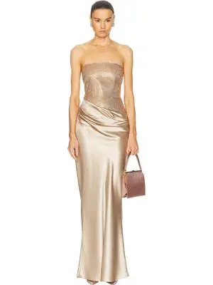 Retrofete Alexandra Maxi Dress - Latte
