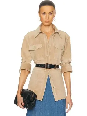 Gabriela Hearst Irene Overshirt - Camel