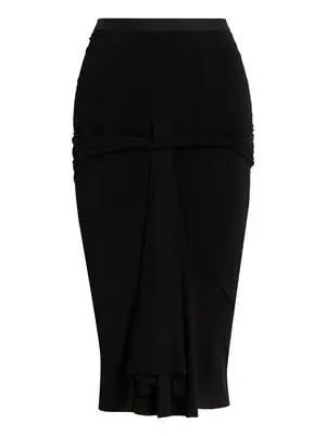 Rick Owens Twisted Cupro-blend Jersey Skirt - Black
