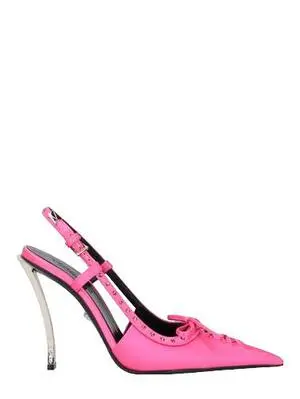 Versace Satin Slingback Pumps - Pink