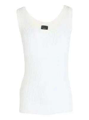 Pinko Ribbed-knit Top - Off White