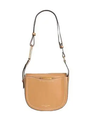 GIANNI CHIARINI Leather Saddle Shoulder Bag - Beige