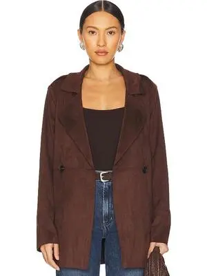 LOVERS AND FRIENDS Faux Suede Lana Jacket - Brown