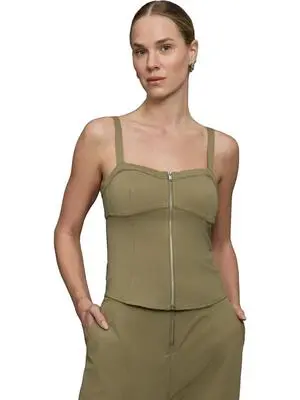 Bandier Bandier Lenox Knit Corset Tank Aloe