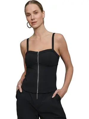 Bandier Bandier Lenox Knit Corset Tank Black