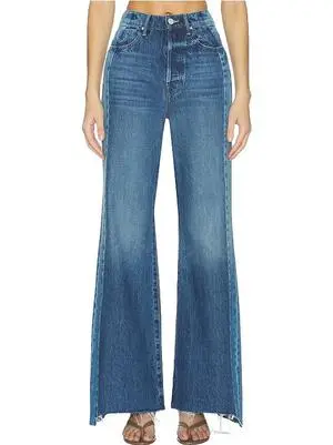 MOTHER The Tux Sidestepper Sneak Fray Jeans - Double Take