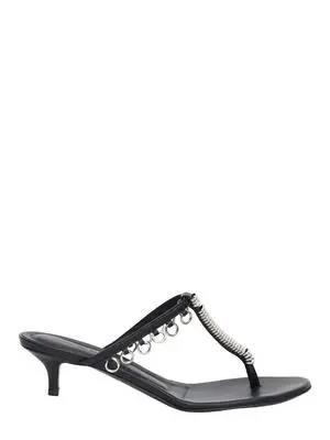 Christopher Esber Pierced Leather Kitten Heels - Black