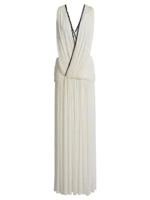 Christopher Esber Ruched Jersey Maxi Dress - Black,white