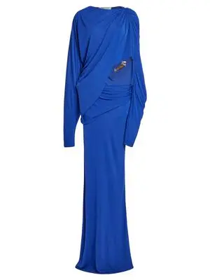 Christopher Esber Draped Jersey Maxi Dress - Blue