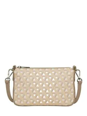LANCASTER Zipped Ikon Pouch Beige