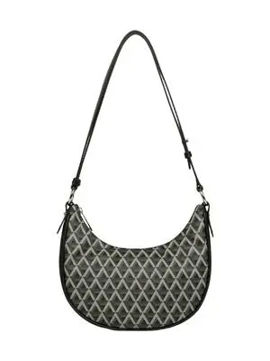 LANCASTER Ikon It Zipped Hobo Bag - Noir
