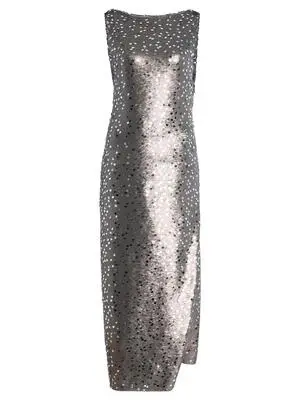 SEV Sequined Maxi Dress - Silver