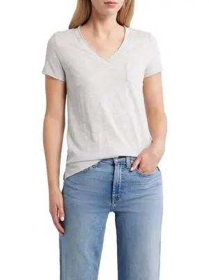 CASLON Cotton & Modal V-Neck T-Shirt