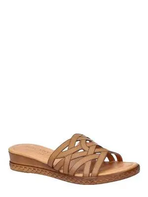 EASY WORKS BY EASY STREET EASY STREET Edda Slide Sandal Cognac