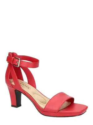EASY WORKS BY EASY STREET EASY STREET Ro Ankle Strap Sandals Red