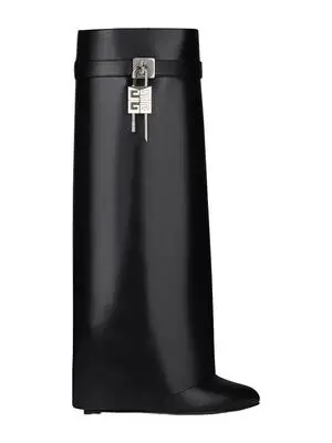 Givenchy Shark Lock Knee High Boots - 001 - Black