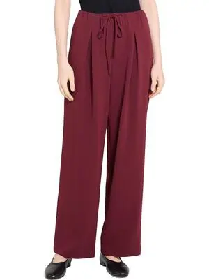 Theory Theory Drawstring Wide Leg Trousers Grenache - 1pa