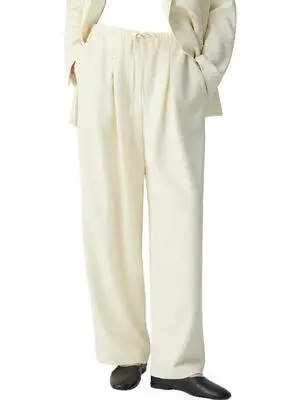 Theory Theory Drawstring Wide Leg Trousers Rice