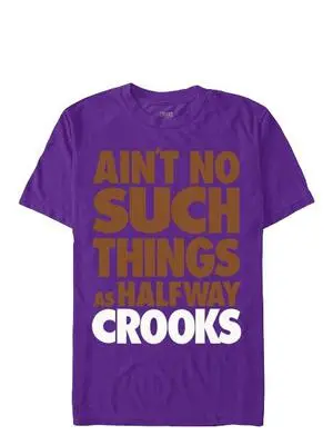CROOKS & CASTLES Ain't No Such Things Quote Graphic T-shirt - Purple