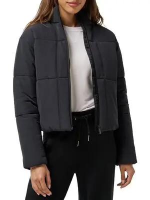 Travis Mathew Mont Blanc 3.0 Quilted Crop Puffer Jacket - Black