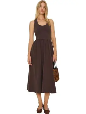 REFORMATION Walker Knit Midi Dress Brown