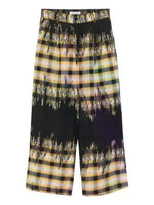 Henrik Vibskov Plaid Wide Leg Trousers - Black
