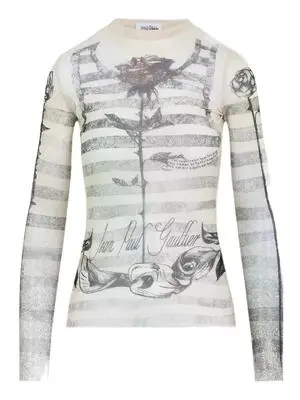 Jean Paul Gaultier Printed T-shirt - White