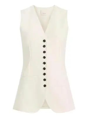 Cinq À Sept Kallen Vest - White