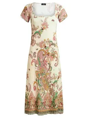 Etro Ribbed Midi Dress - Neutrals