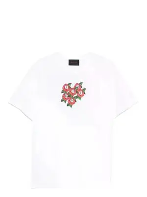 Simone Rocha Rose-print T-shirt - White