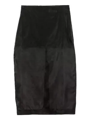 THE FRANKIE SHOP Peri Sheer Midi Skirt - Black