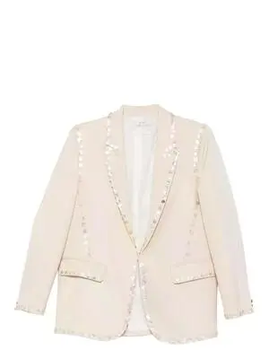 FORTE_FORTE Embellished Blazer - Neutrals