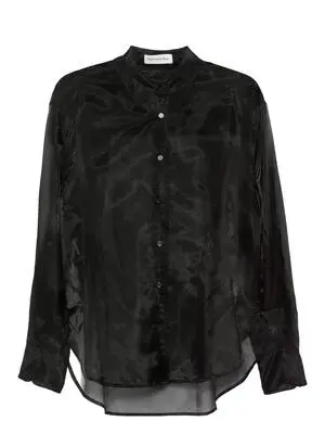 THE FRANKIE SHOP Peri Sheer Shirt Black