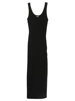 Michael Kors Ribbed Knit Midi Dress - Black