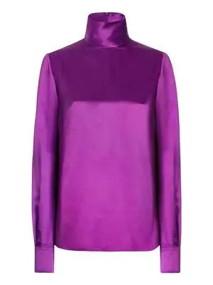 Dolce & Gabbana Satin Blouse - Purple
