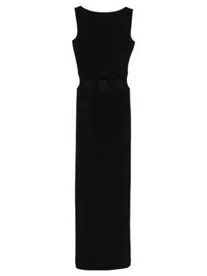 MONOT Hole-detail Maxi Dress - Black