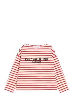 Valentino Garavani Striped Jersey T-shirt - Red