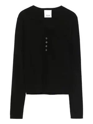 ALLUDE Virgin Wool Sweater - Black