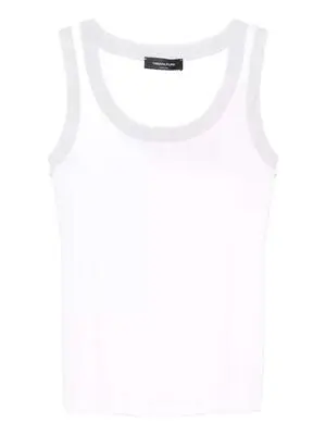 Fabiana Filippi Lurex-trim Tank Top - White